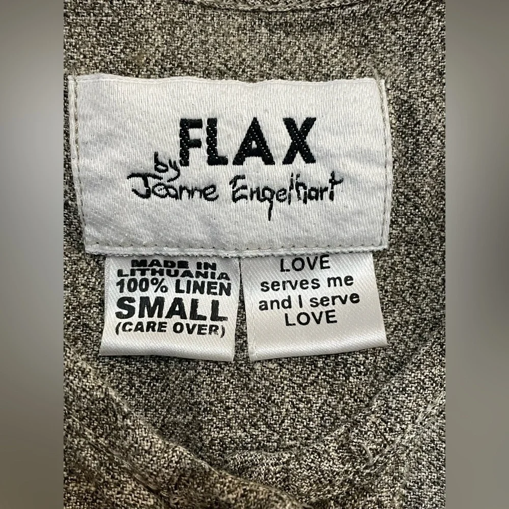 Flax | Tops | Flax Heathered Gray Linen Top Small | Poshmark